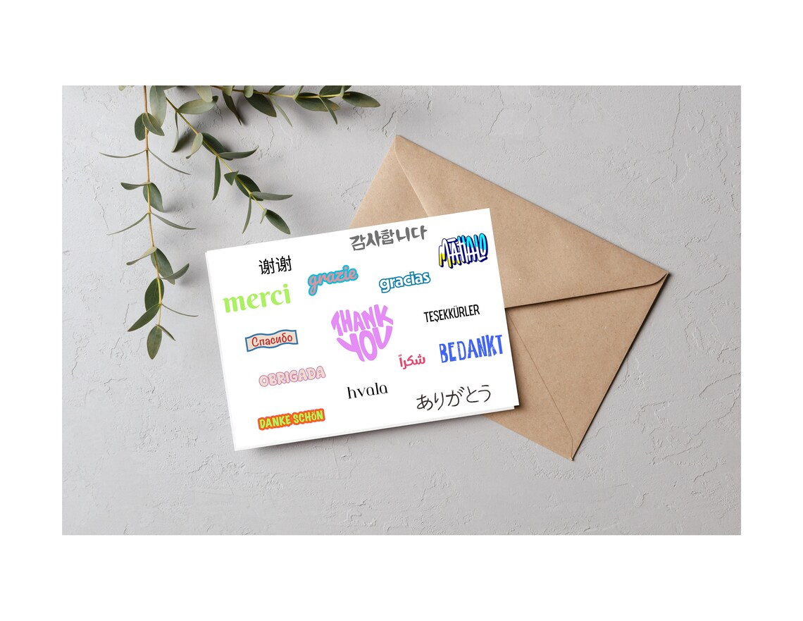 Printable Thank You Card, Digital Thank You Card, Digital Download ...