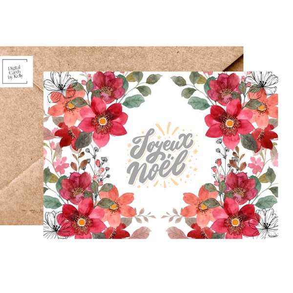 Joyeux Noel Card - Etsy