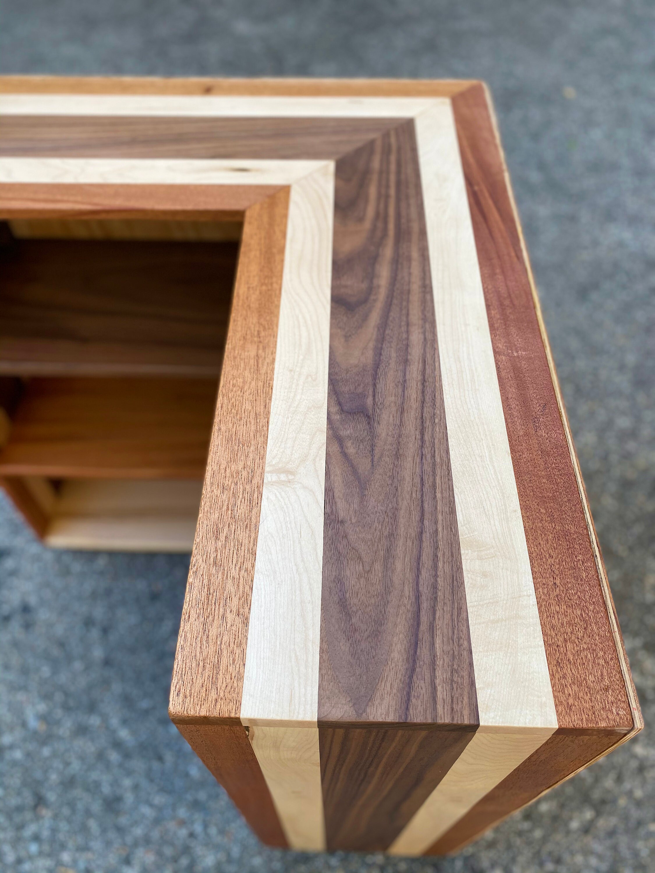 Hardwood Corner Bookcase - Etsy