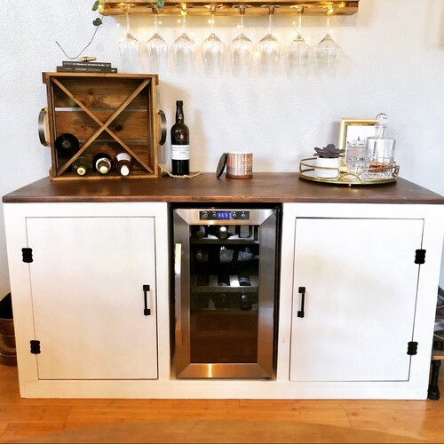 Sunset W/ Trees Murphy Bar Decor Rustic Cabinet 20x 34 - Etsy