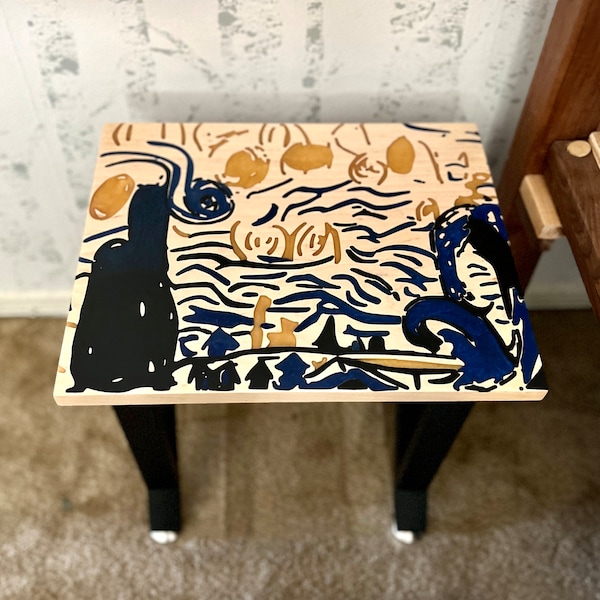Custom Painted Table - Etsy
