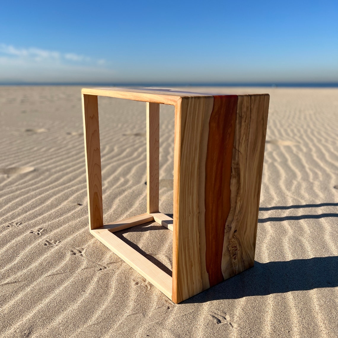 Live Edge Waterfall End Table - Etsy