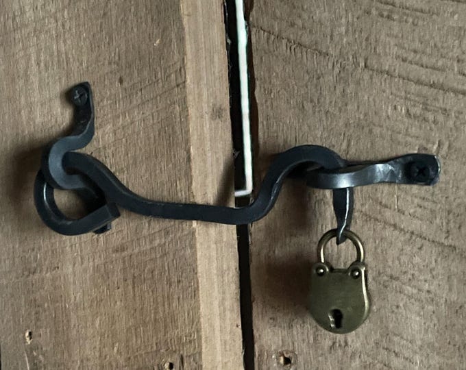 Forged Hook Latch With Lock - Etsy