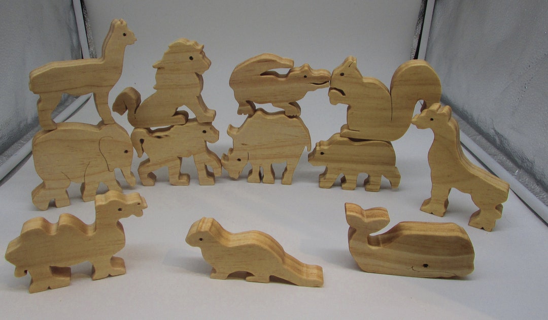 Wooden Animal Shapes From Around the Worldhandmade Set of 12 - Etsy