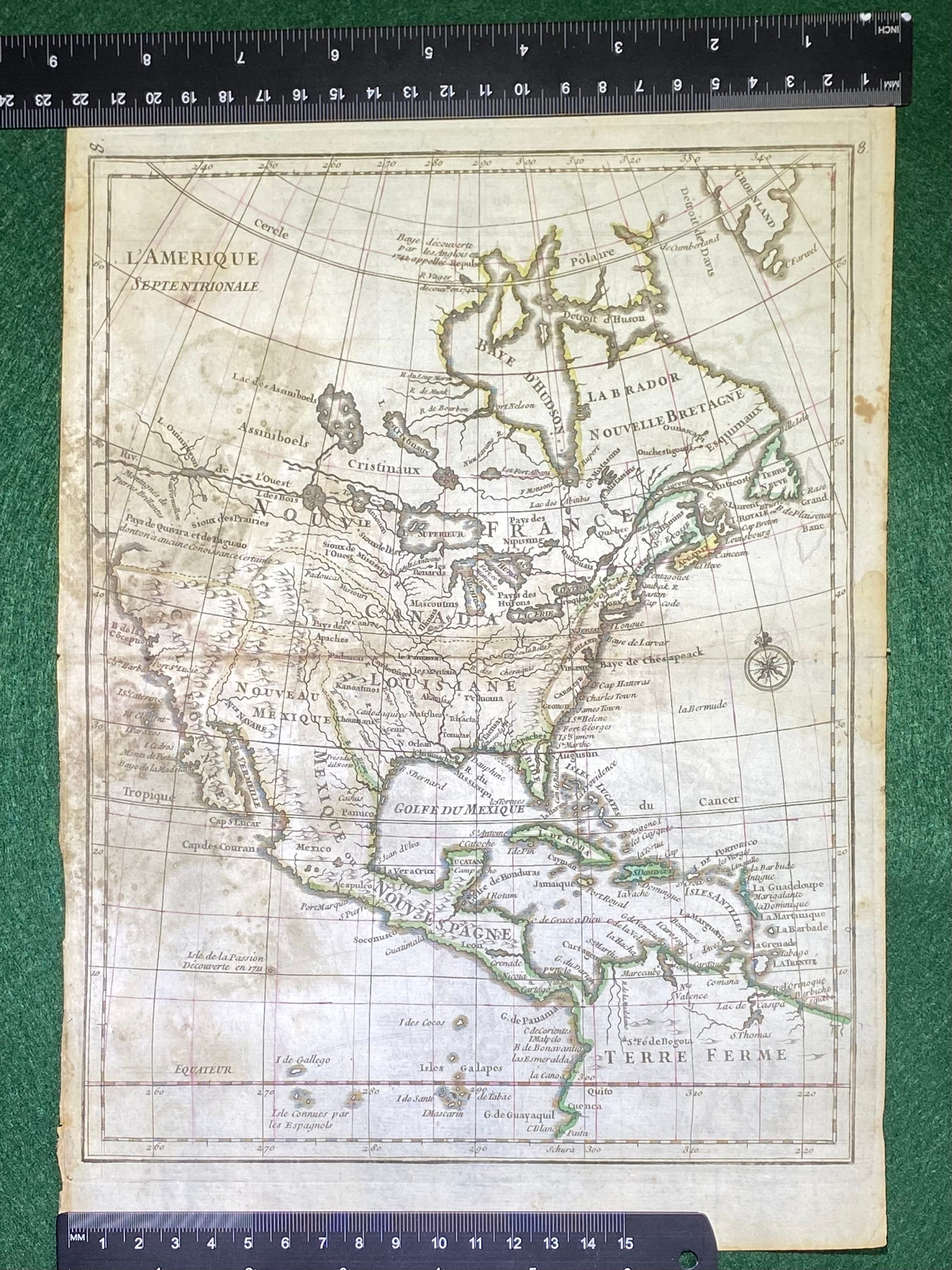 Original Le Rouge Map of French Colonies in North America 1748 - Etsy