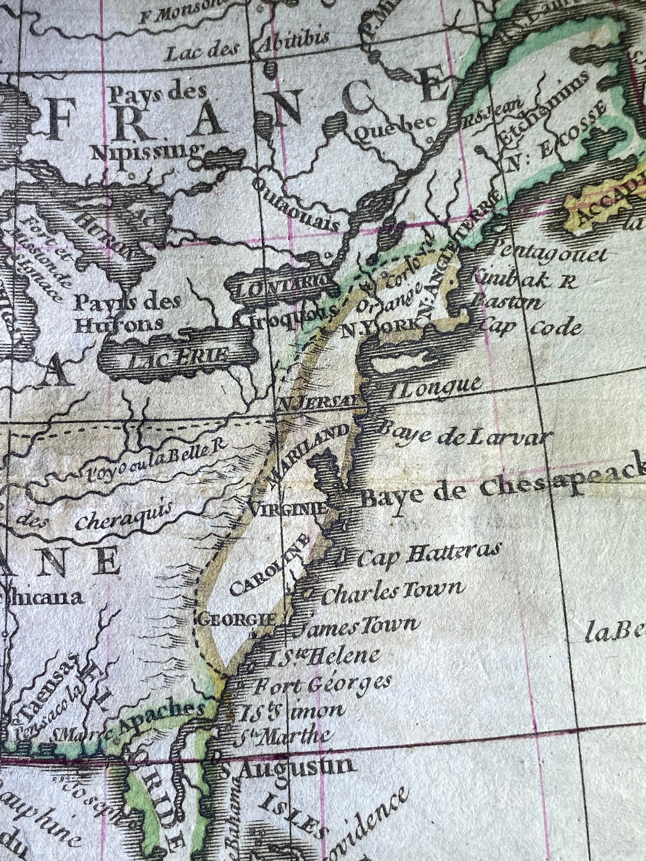 Original Le Rouge Map of French Colonies in North America 1748 - Etsy