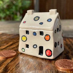 Ceramic Art House spot. Handmade Original From Pennypottery. - Etsy