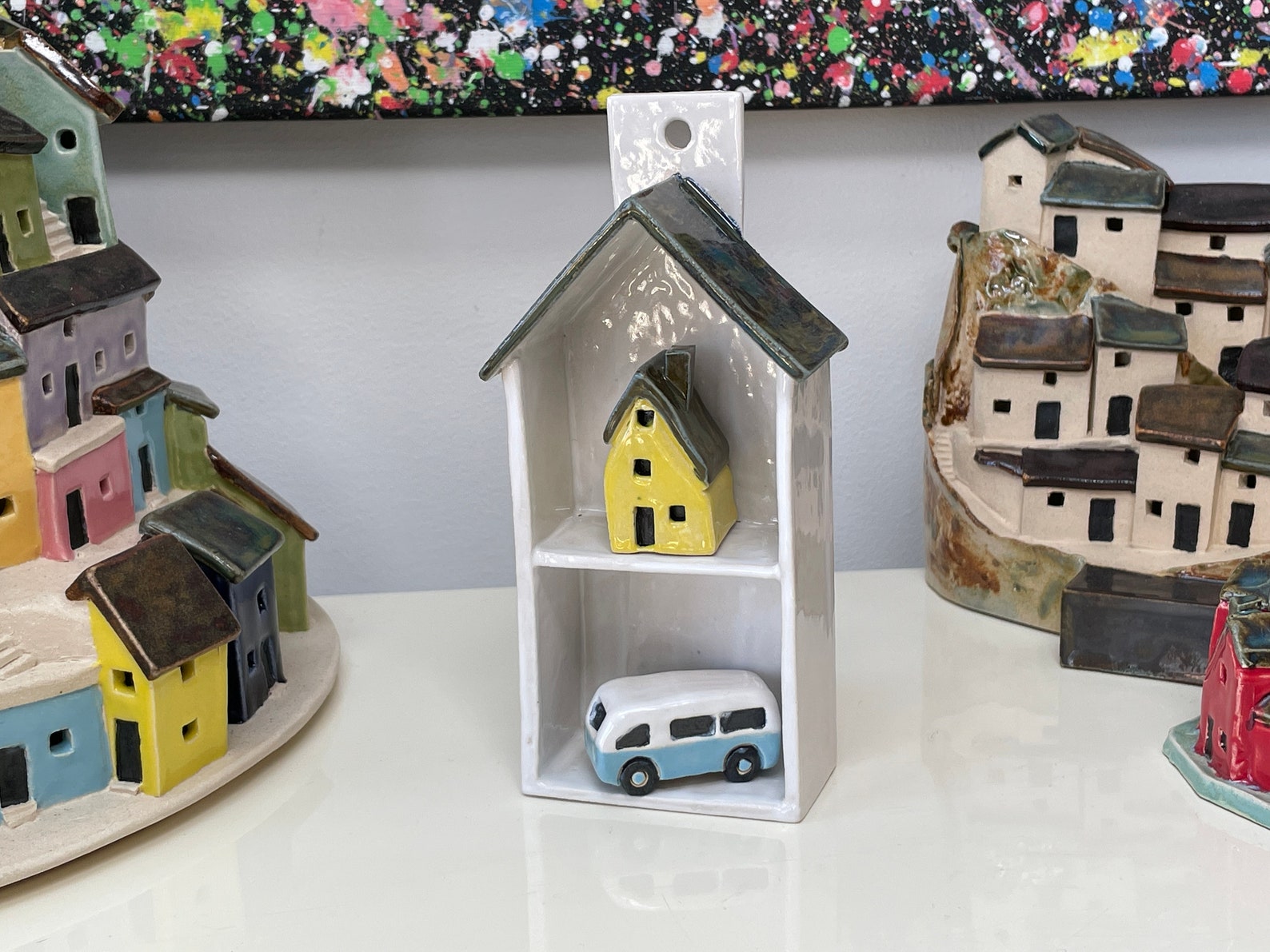 Pottery Shrine or Altar. House Shaped Vertical Aspect. Handmade ...