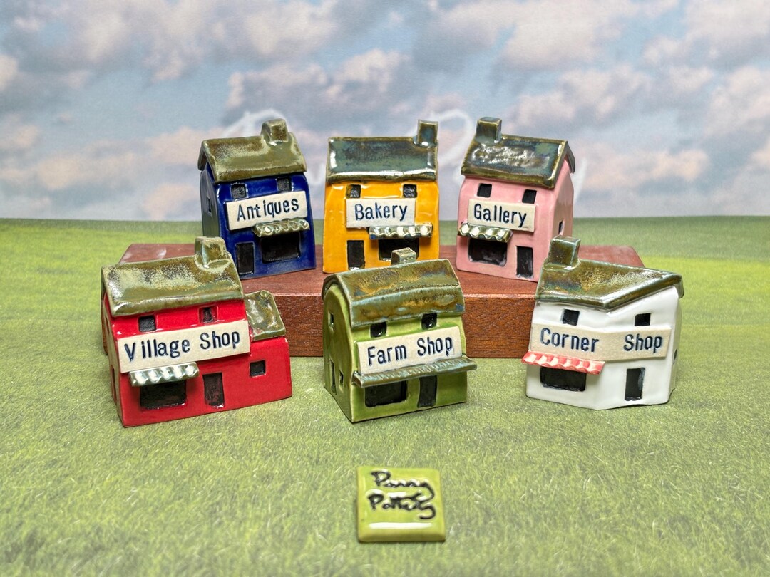 Miniature Ceramic Village Shops. Limited Edition Collectables. Cute ...