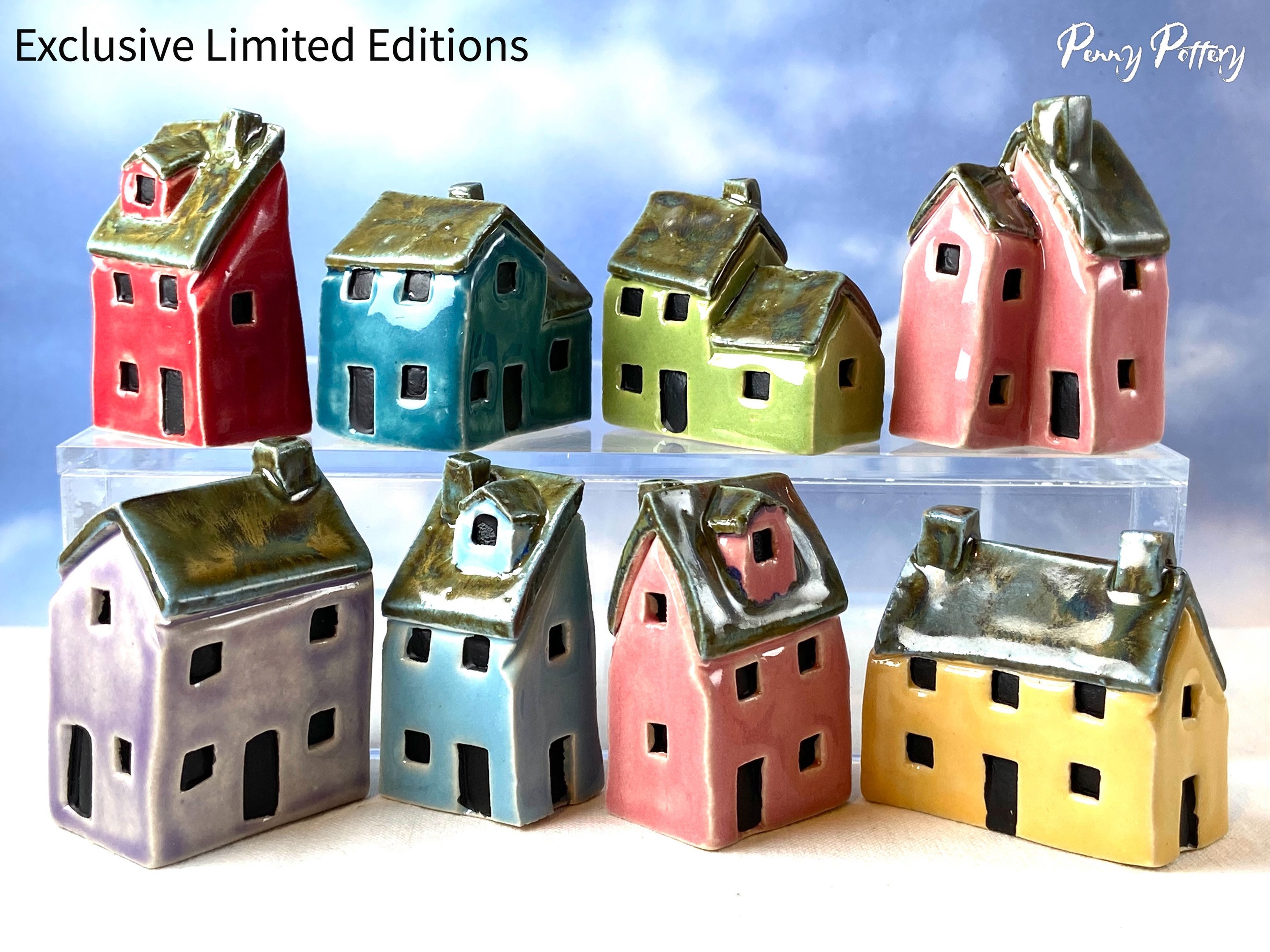 Lighting Handmade miniature ceramic houses Home & Living etna.com.pe
