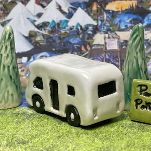 Miniature Ceramic Motorhome RV - in White - Handmade by Penny - Etsy