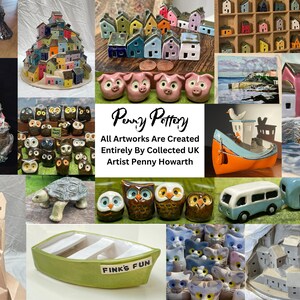 Miniature Ceramic Geometric Abstract Houses - Limited Edition Beautiful ...