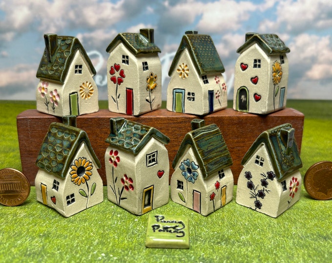 Pottery House Mini Houses Fairy House Small Cottages Housewarming Gift ...