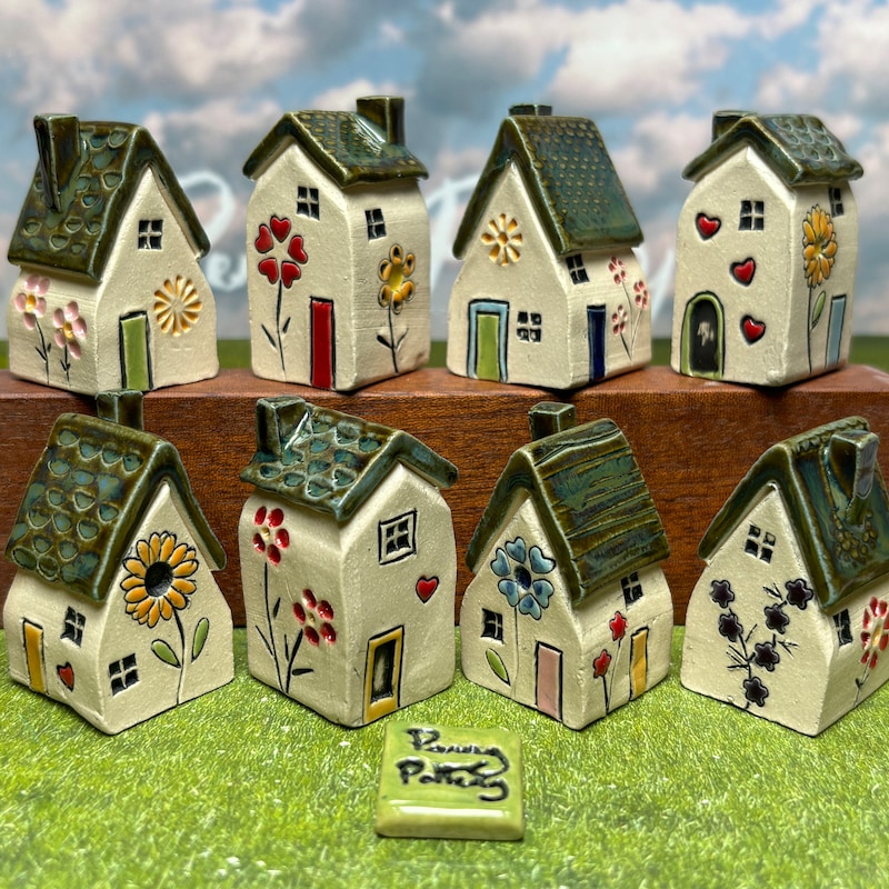 Ceramic Cottage Miniature - Etsy UK