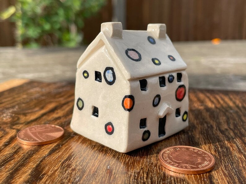 Ceramic Art House spot. Handmade Original From Pennypottery. - Etsy