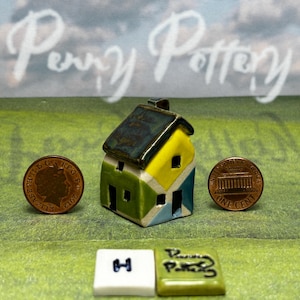 Miniature Ceramic Geometric Abstract Houses - Limited Edition Beautiful ...
