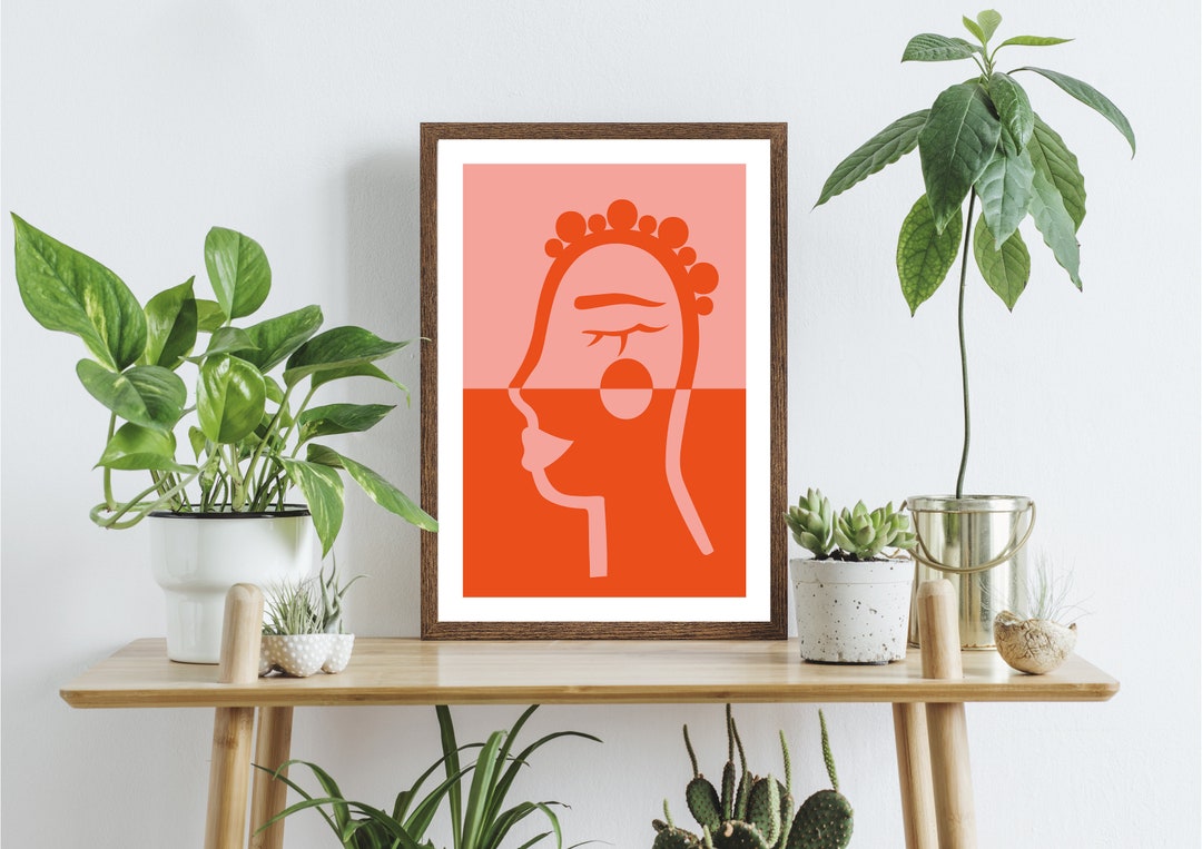 Abstract Face Print - Etsy