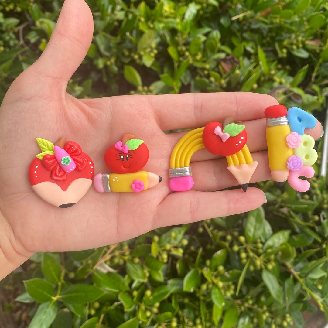 Back to School Clays, Apple Clay, School Clay, Clays for Bows, Bow ...