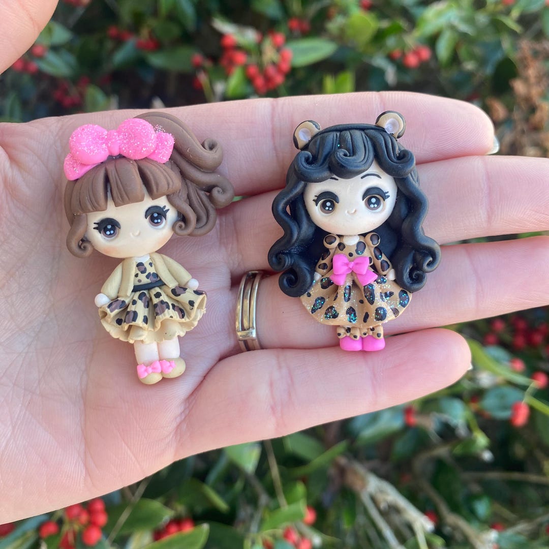 Clays for Bows, Leopard Clay Doll, Clay Center, Bow Embellishment ...