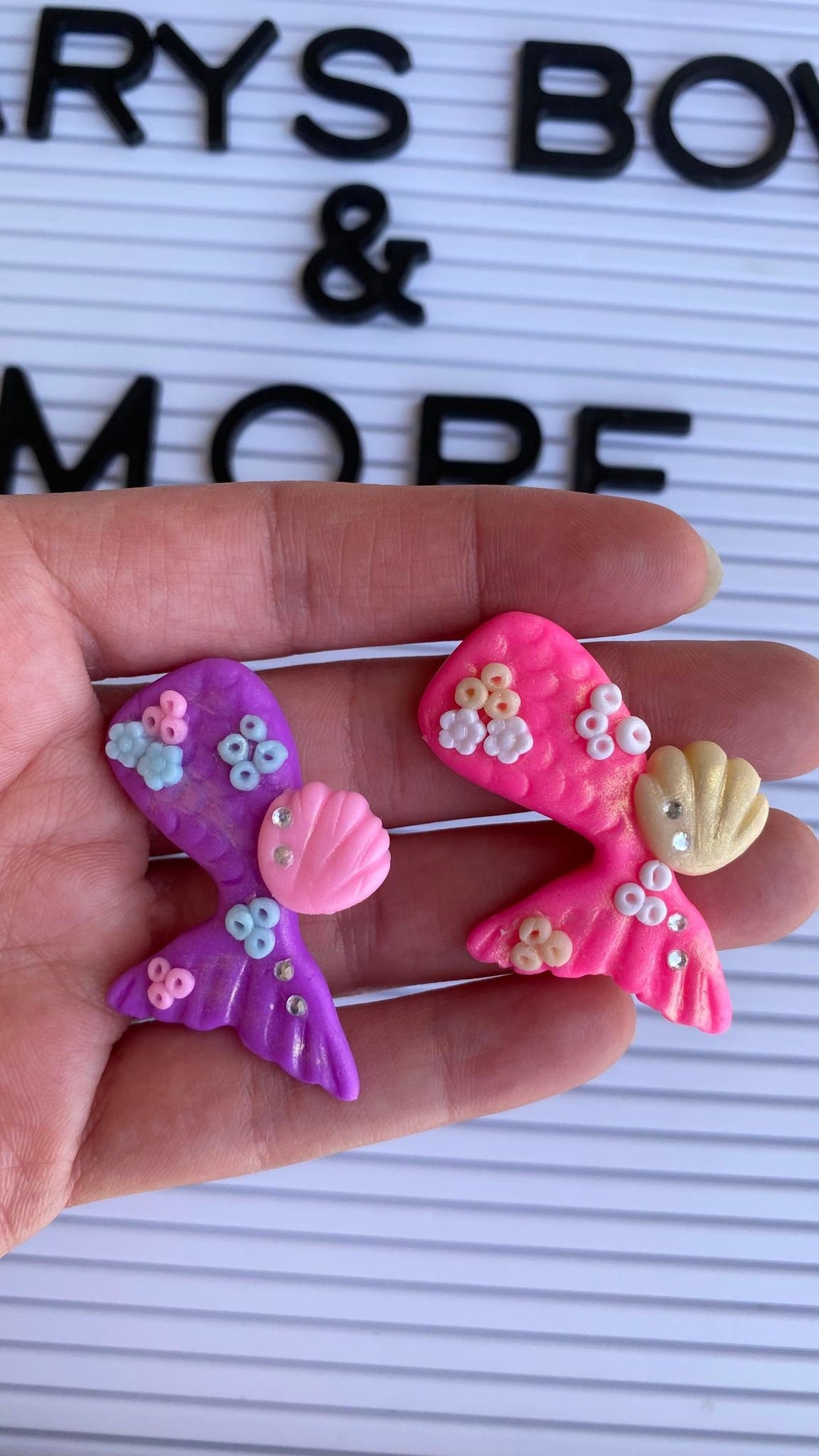 Mermaid Tail Clay, Sea Animal Clay, Summer Clay, Badge Reel, Clay for ...