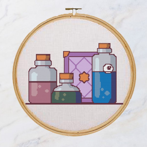Book of Potions Cross Stitch Pattern - Etsy