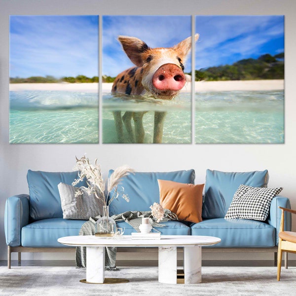 Pig Canvas - Etsy