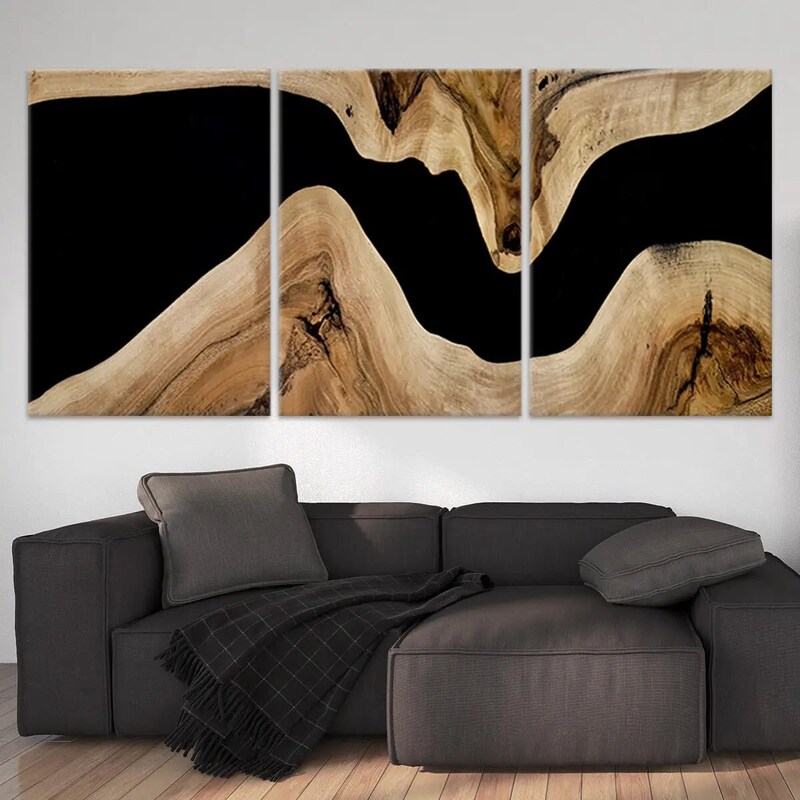 Wood Triptych Wall Art - Etsy