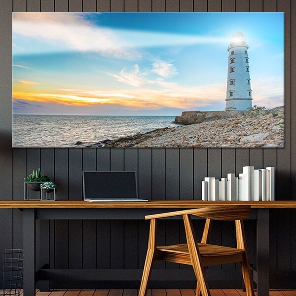 Lighthouse Canvas - Etsy