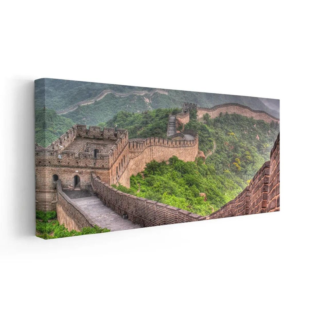 Great Wall of China Canvas Wall Art, Historic Travel Photography Print ...