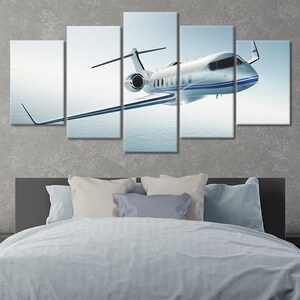 Luxurious Private Jet Canvas Print Modern Aviation Wall Art Executive ...