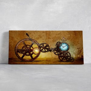 Time Machine Adventure Canvas Print, Vintage Futuristic Wall Art ...