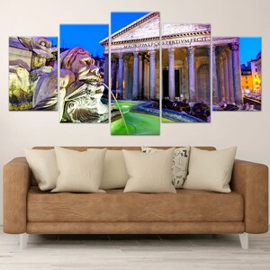 Classic Rome Pantheon Canvas Print, Iconic Italian Architecture Wall ...