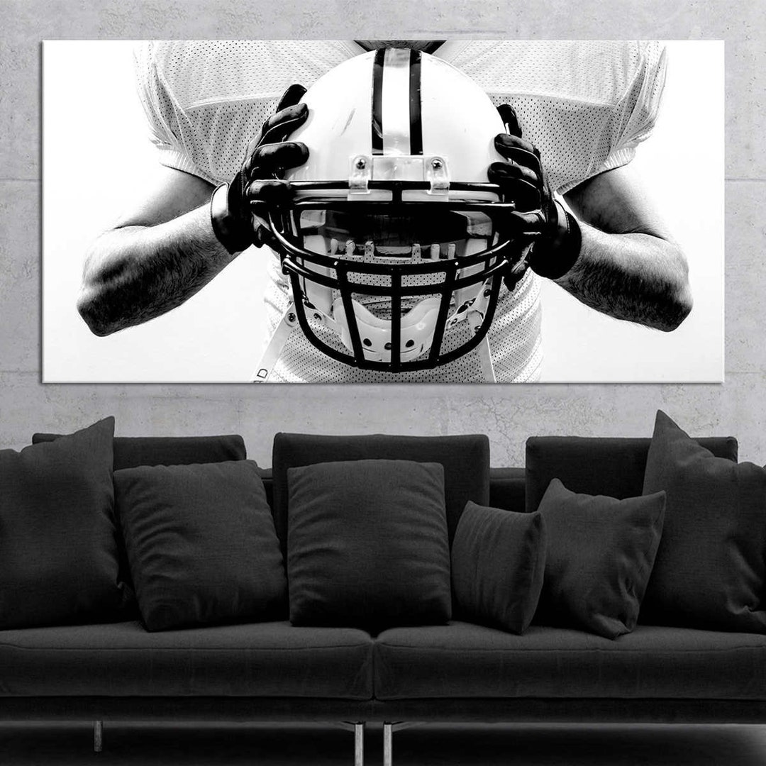 American Football Quarterback Canvas, Game Leader Wall Art, Touchdown ...