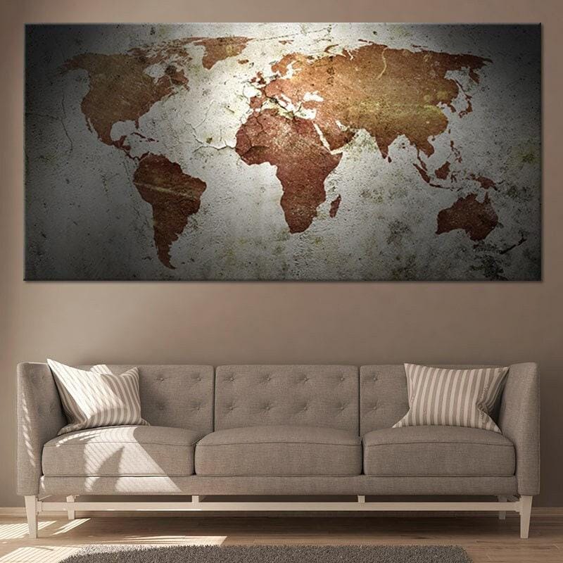 World Map Canvas - Etsy