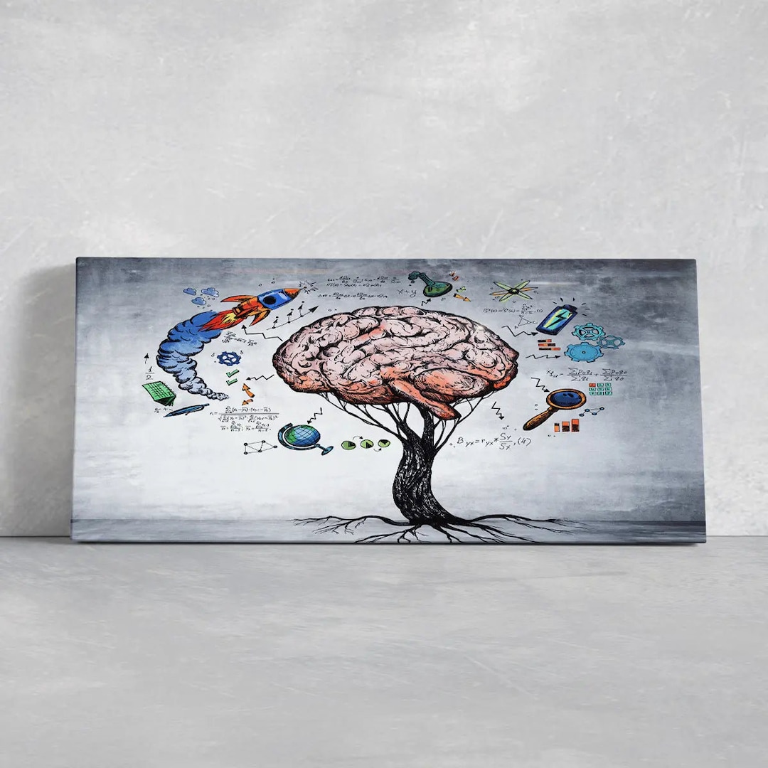 Creative Mind Tree Canvas Print - Brainstorming Ideas and Innovation ...