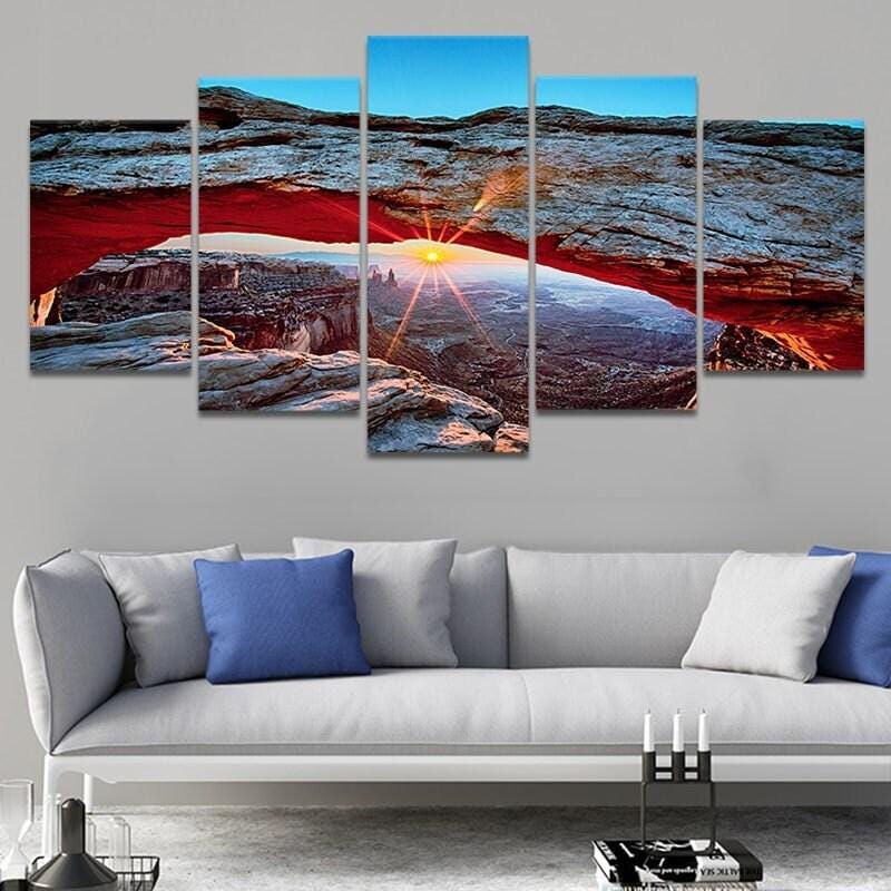 Mesa Arch Sunrise Splendor Canvas - Radiant Sunburst Through Iconic ...
