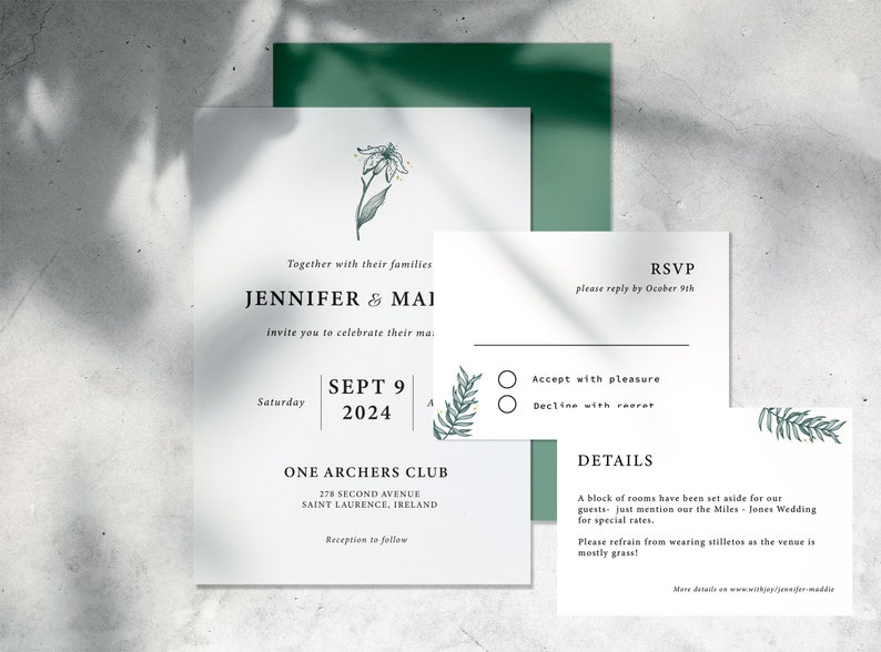 Personalised DIGITAL Wedding Invitation and RSVP - Etsy