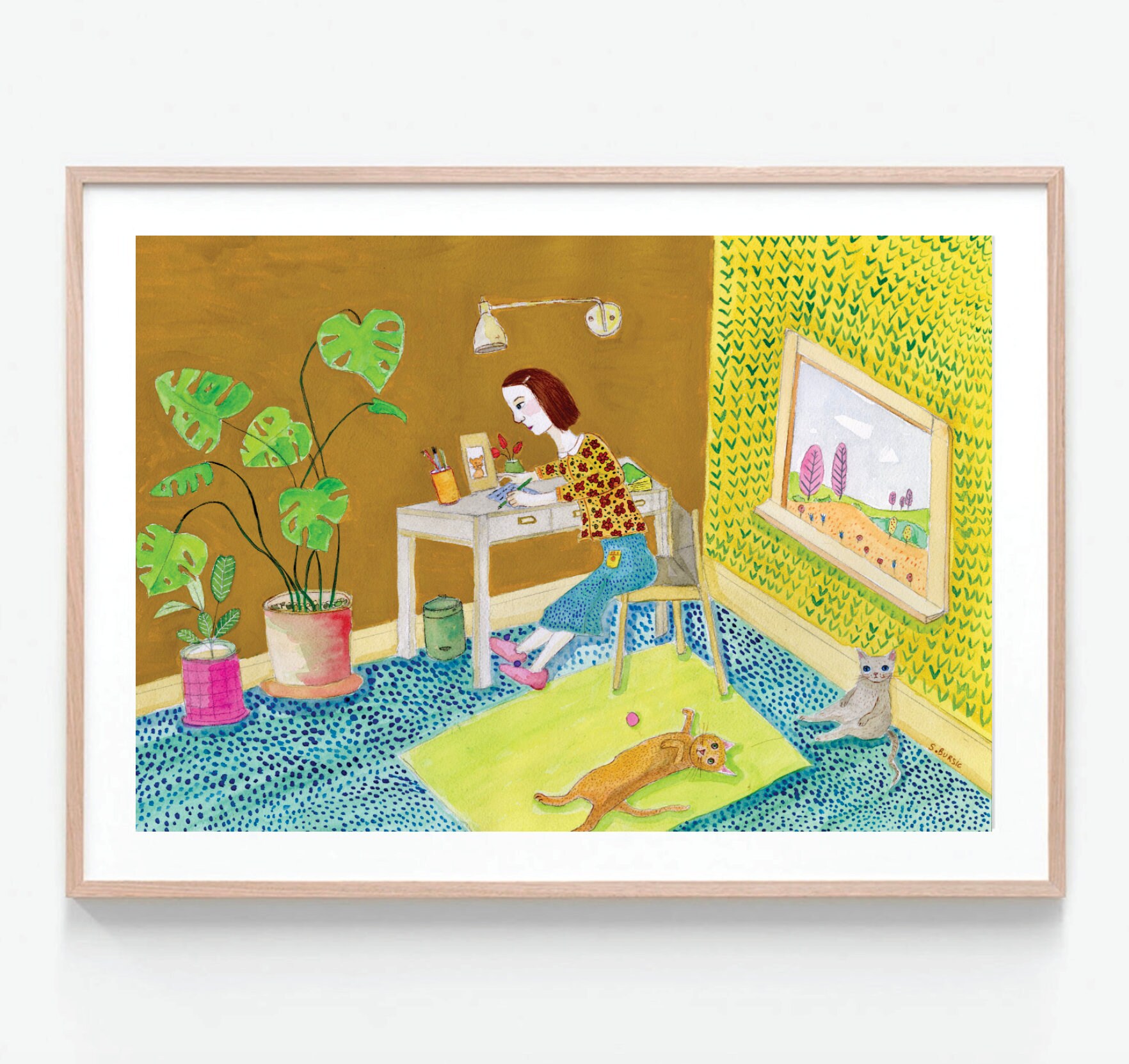 Crazy Cat Lady Paintings