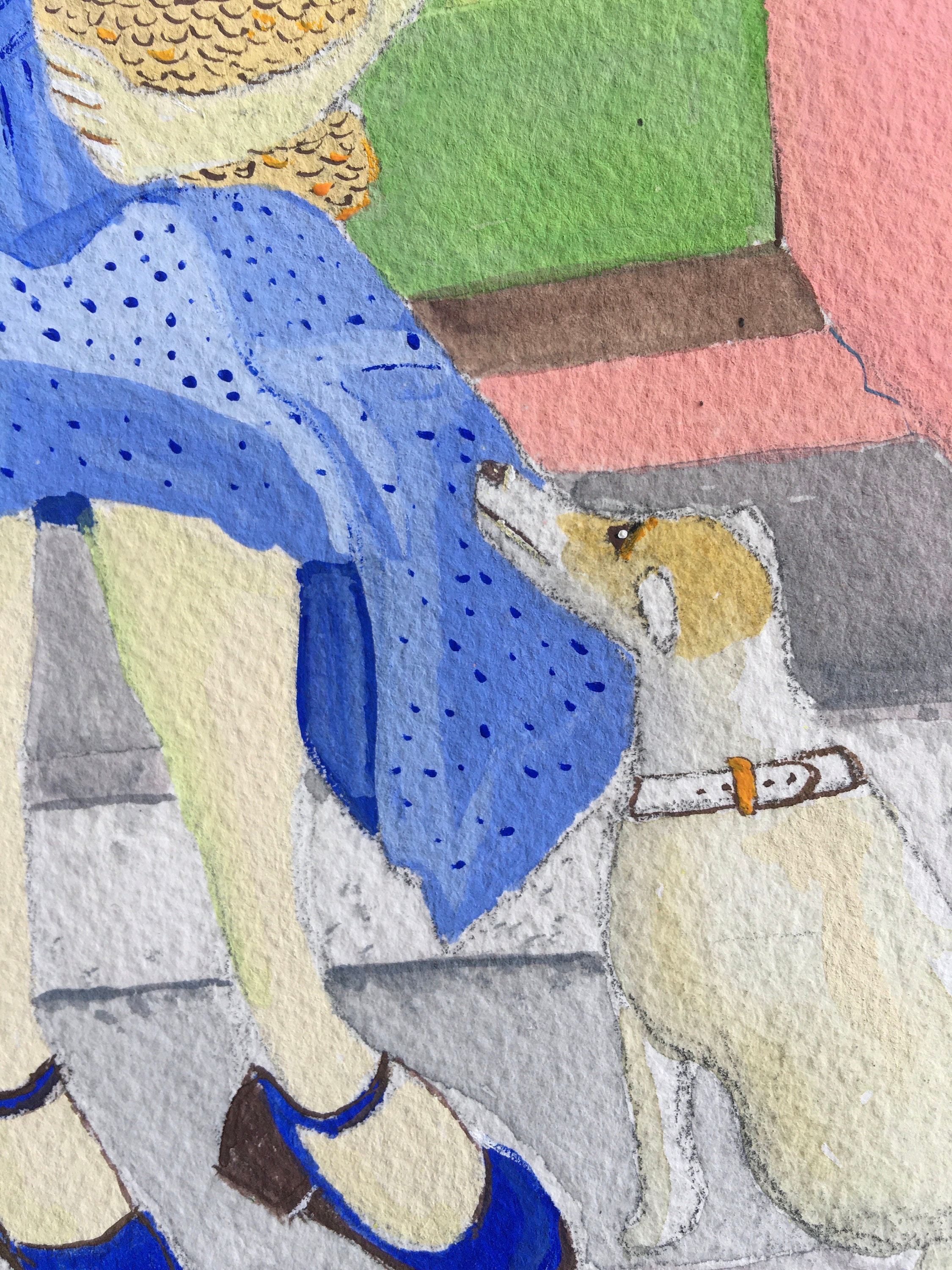 Art Print Chicken Lady Art Print Illustration in Gouache - Etsy Australia