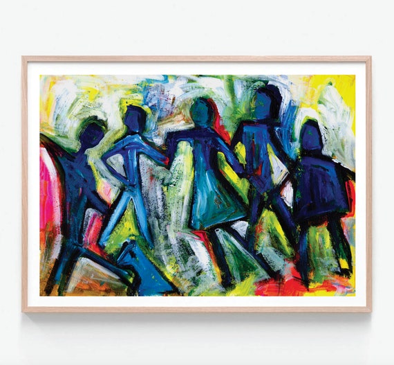 Art Print A4 A5 or A6 Abstract Figurative Print Modern | Etsy