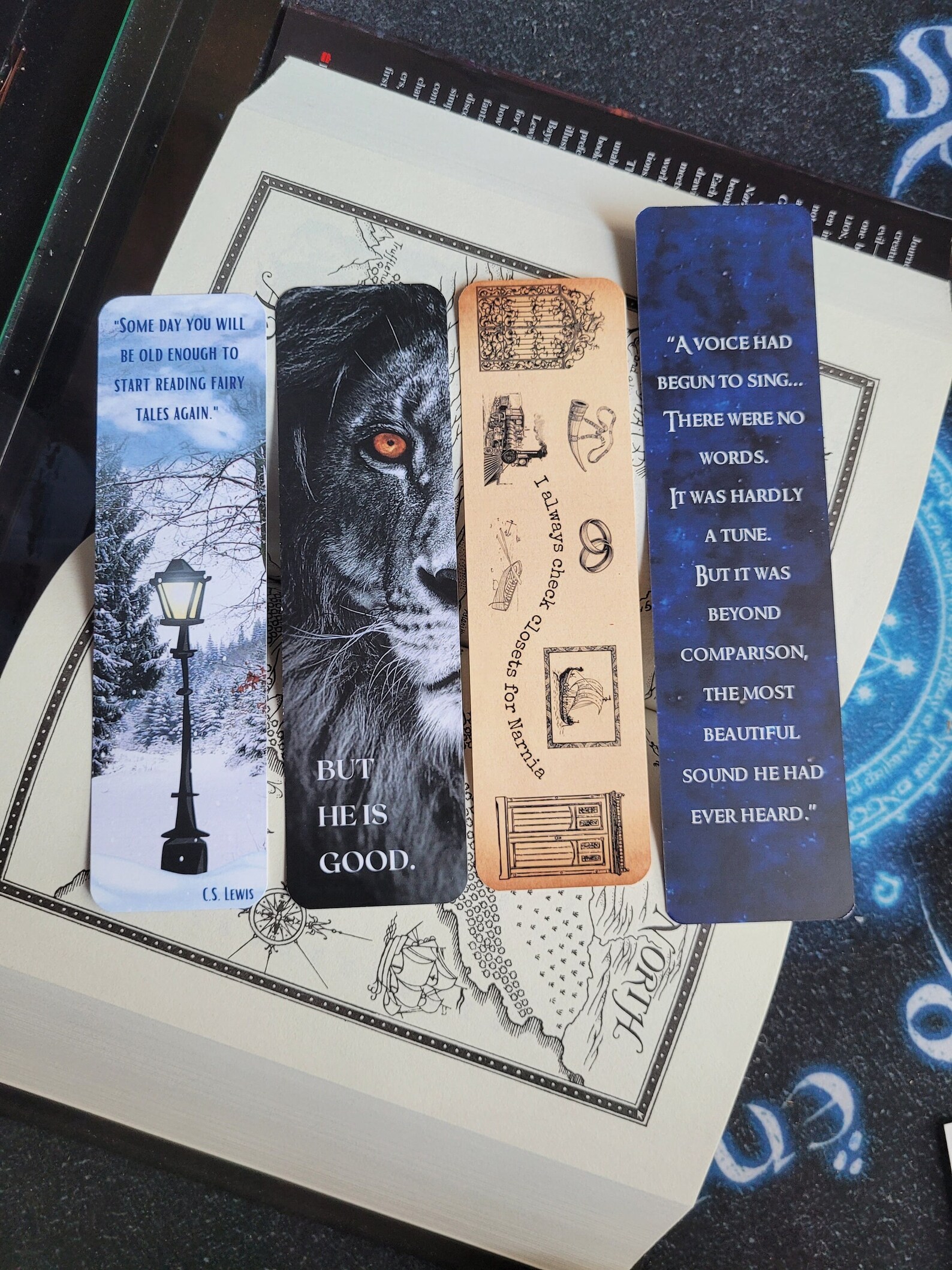 Narnia Bookmark Set He's Not a Tame Lion the Chronicles - Etsy