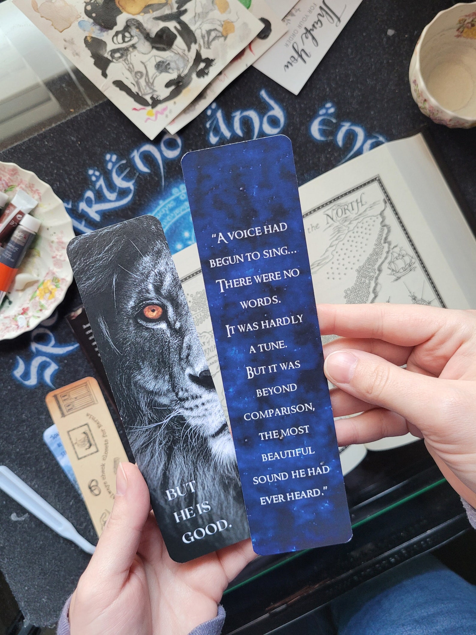 Narnia Bookmark Set He's Not a Tame Lion the Chronicles - Etsy