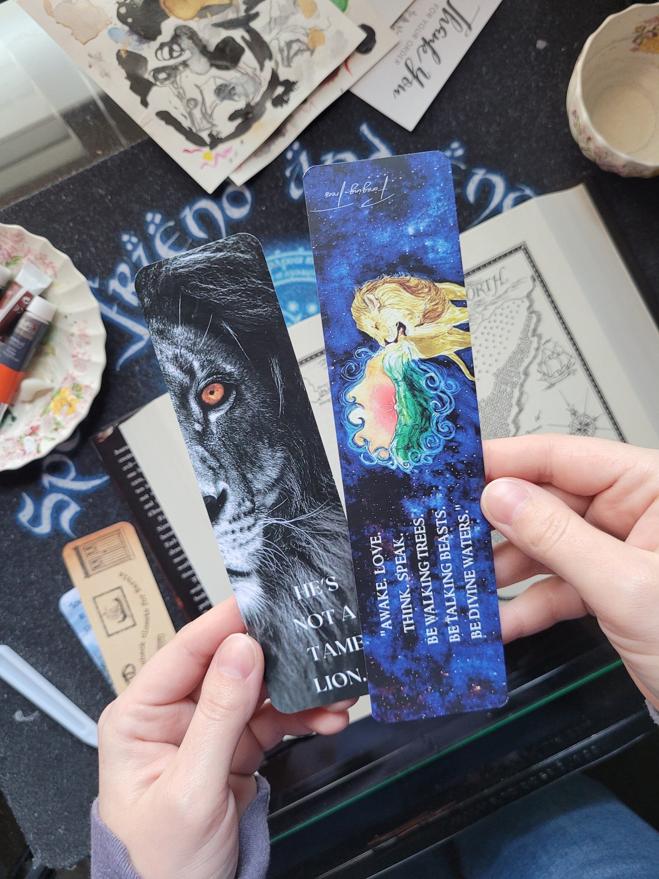 Narnia Bookmark Set He's Not a Tame Lion the Chronicles - Etsy