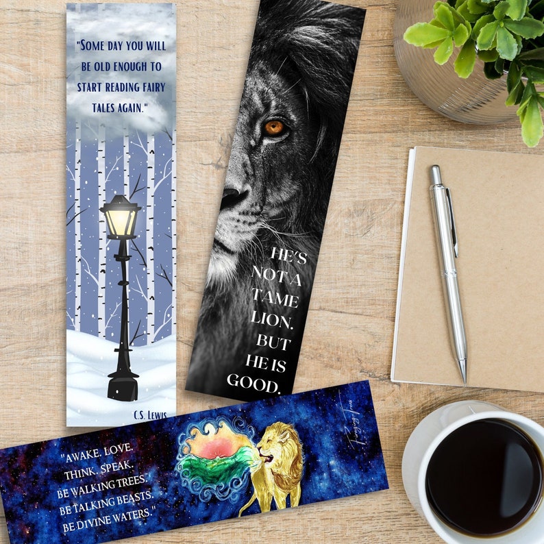 Narnia Inspire Bookmarks 2x7 the Chronicles of Narnia Bookmarks, He's ...