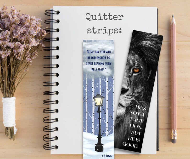 Narnia Bookmarks: Lantern Waste & Aslan Lion Quotes (digital Download ...