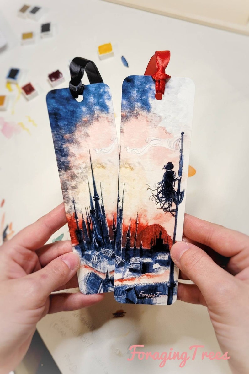 Mistborn Bookmark, Vin Overlooking the Hill of One Thousand Spires ...