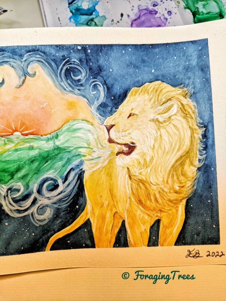 Aslan's Creation Song Watercolor Print Narnia Inspired Art by C.S ...
