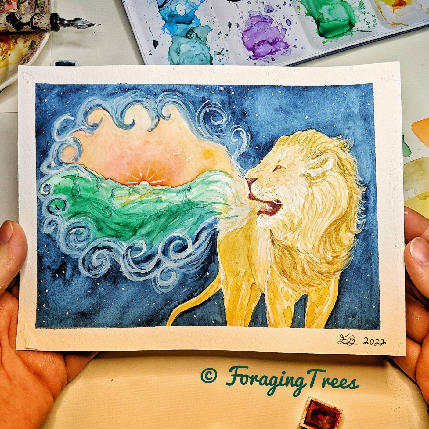 Aslan's Creation Song Watercolor Print - Narnia Inspired Art by C.S ...