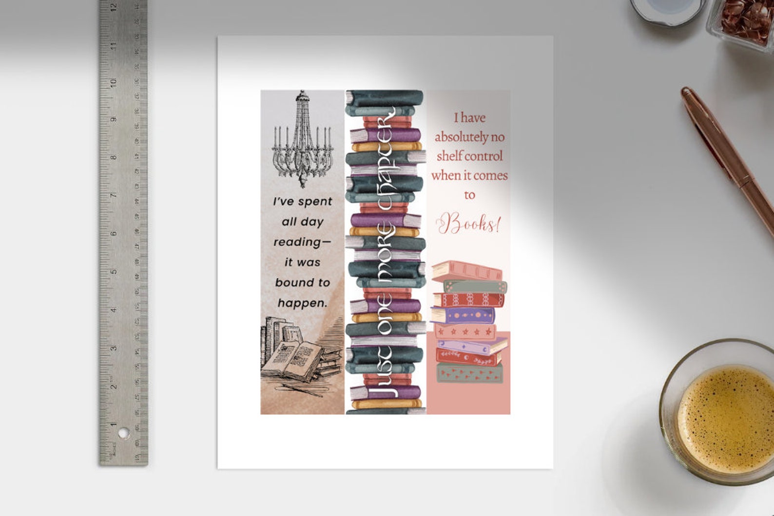 Punny Printable Bookmark 2x8 No Shelf Control It Was Bound to - Etsy