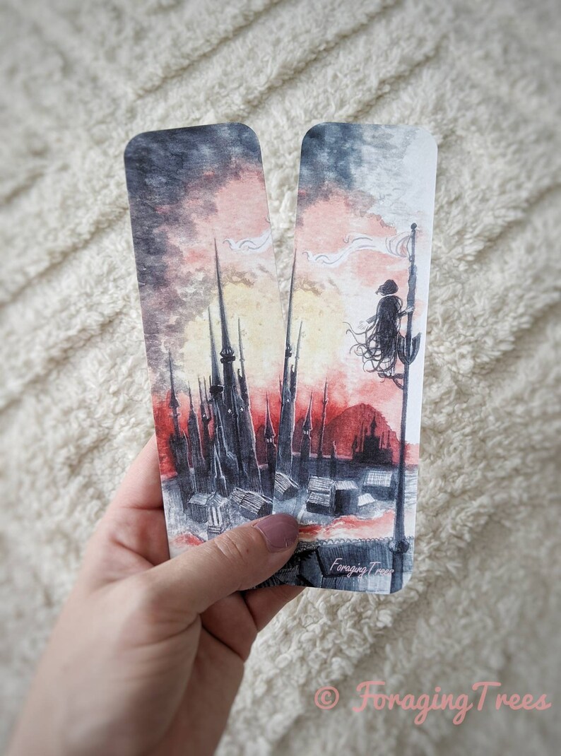 Mistborn Bookmark Luthadel Skyline Art Print Bookmark Hero - Etsy